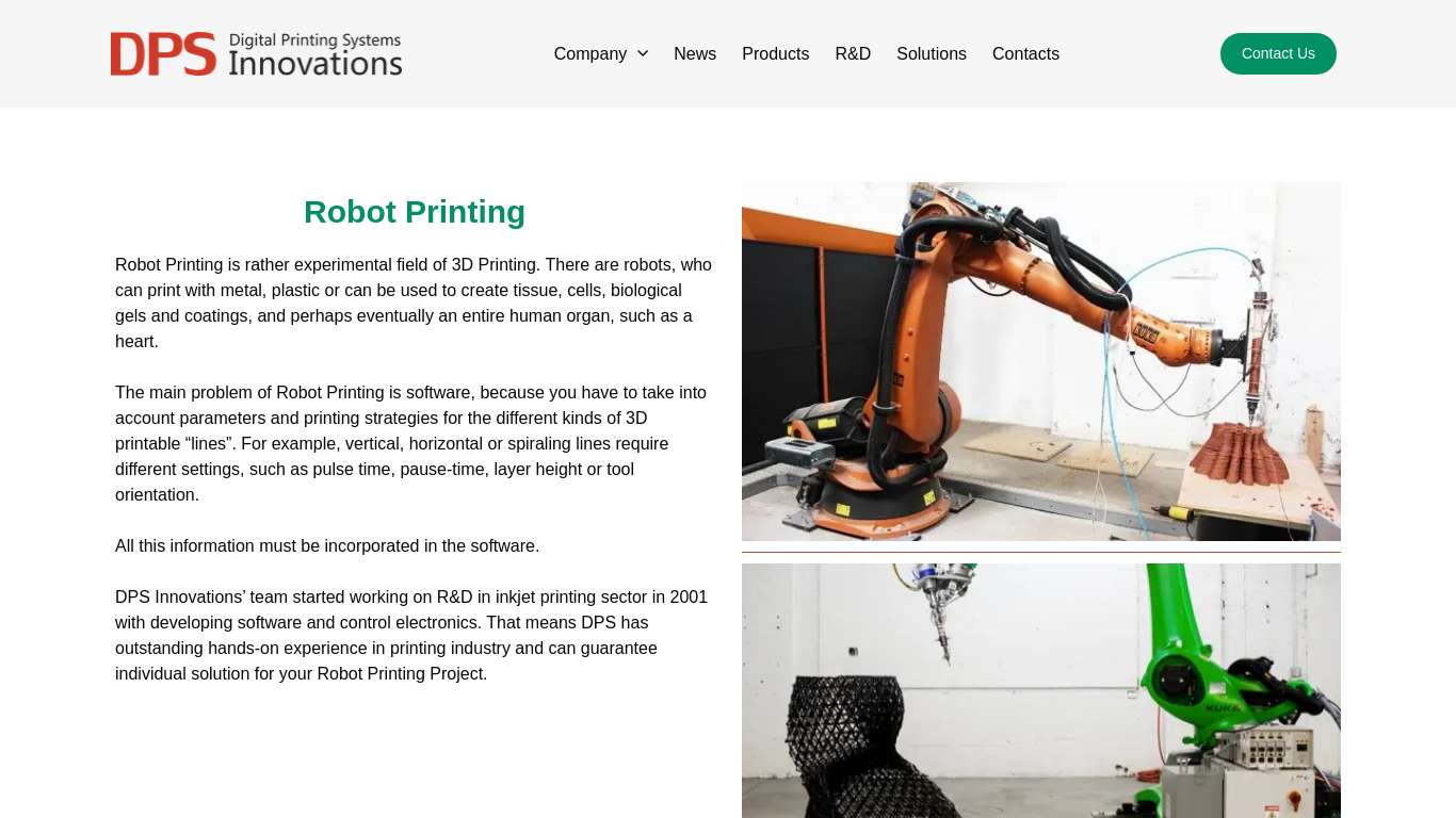 Robot Printing | DPS Innovations
