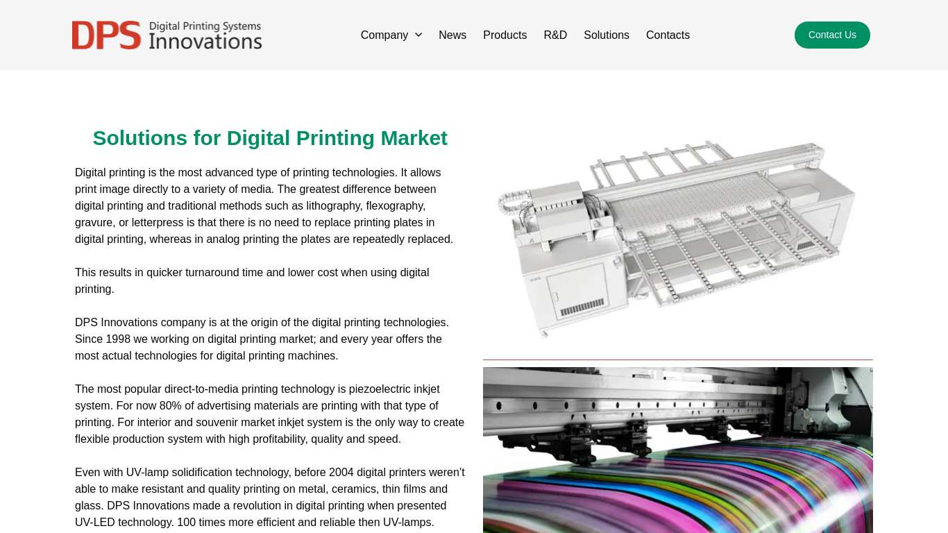 Solutions for inkjet printing | DPS Innovations