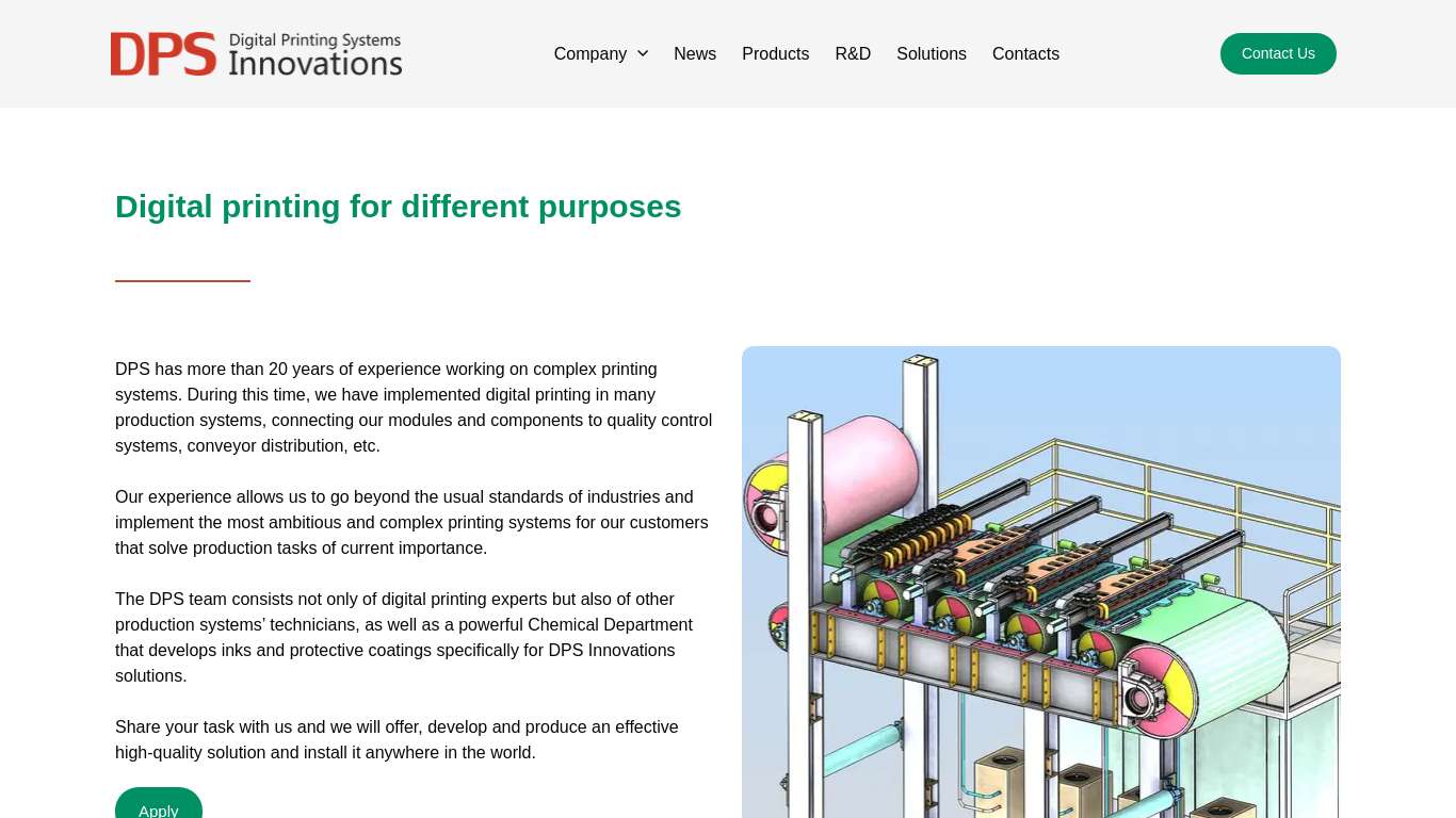 Printing Solutions for different applications | DPS Innovations